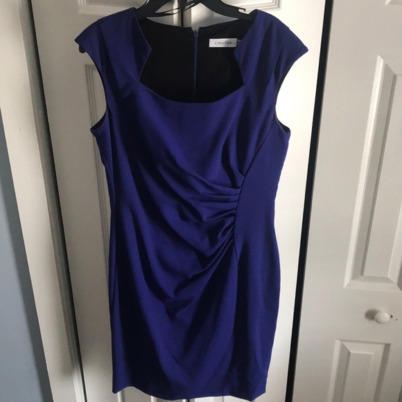 Calvin Klein | Dresses | Calvin Klein Blue Mid Length Dress | Poshmark